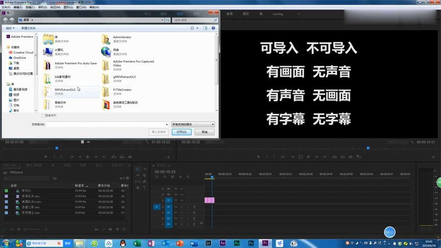 【Premiere CC从入门到精通】第106集 正确导入MKV视频文件