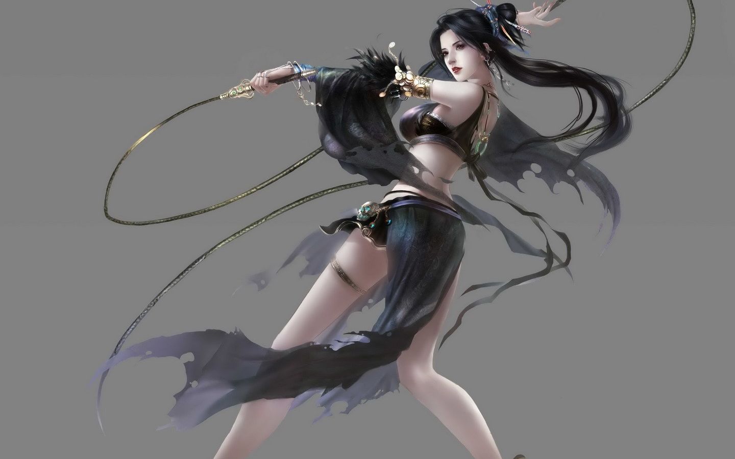 3Dmax古风女性角色低模制作-传统手绘人物建模