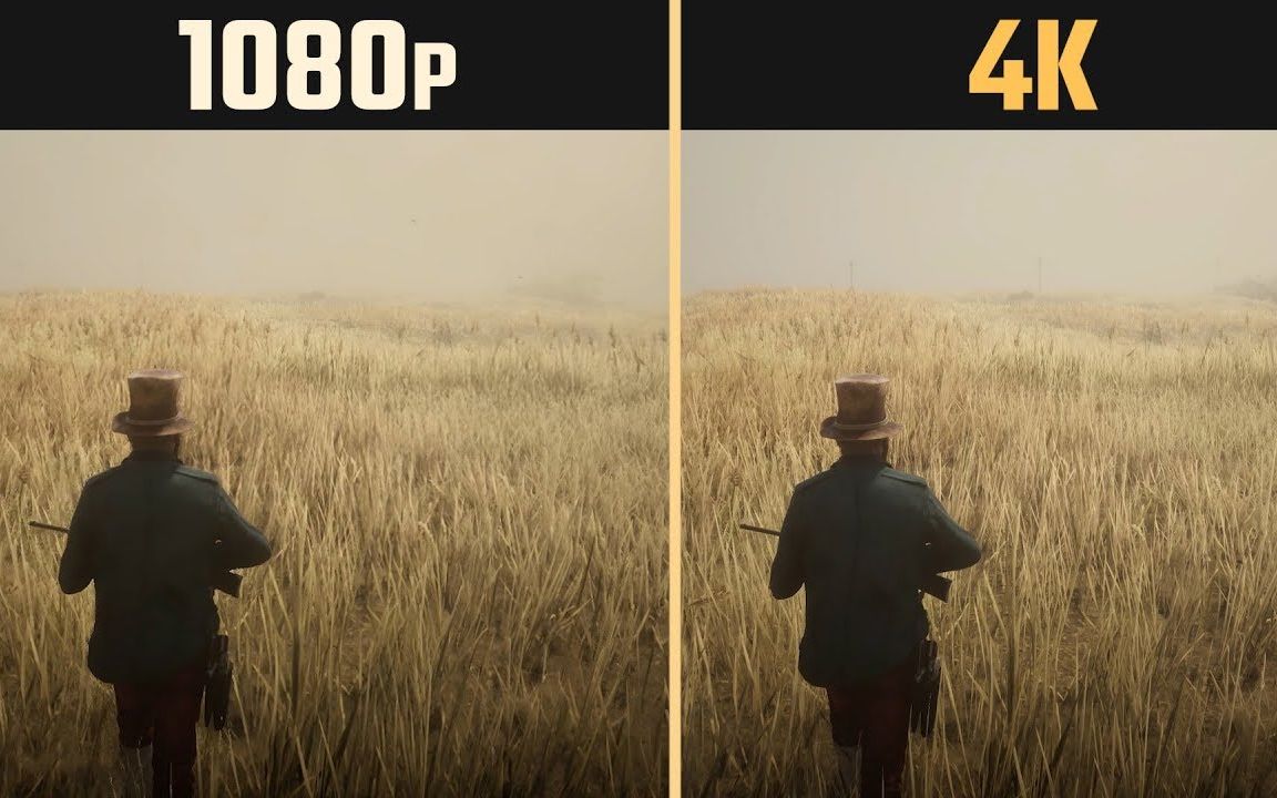 荒野大镖客2画质究竟差别多大? 1080p vs 4K 2160p