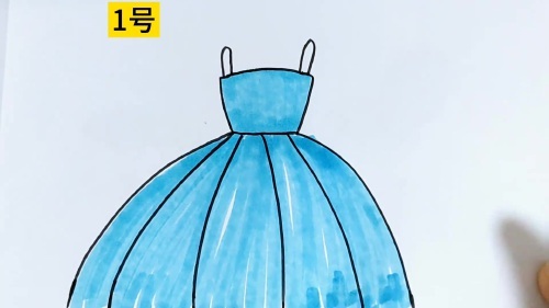 和妹妹比赛画公主裙,你最喜欢的哪一个?裙子简笔画,创意简笔画