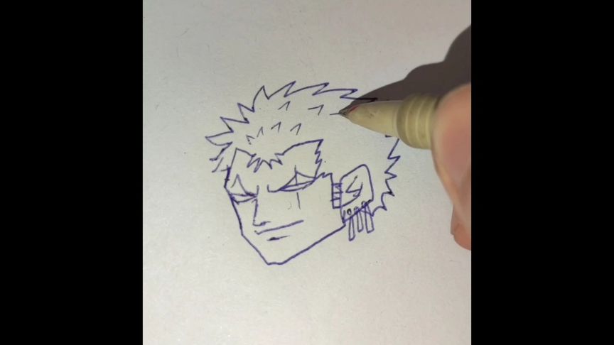 教你画简笔画,海贼王,索隆。