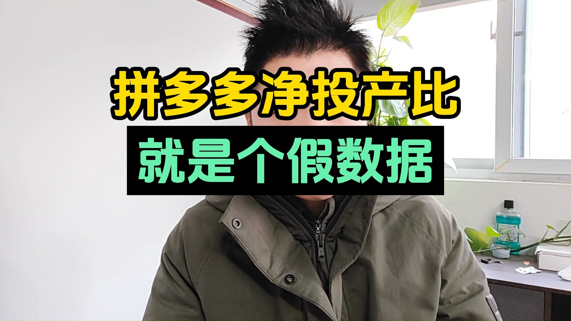 拼多多净投产比 就是个假数据