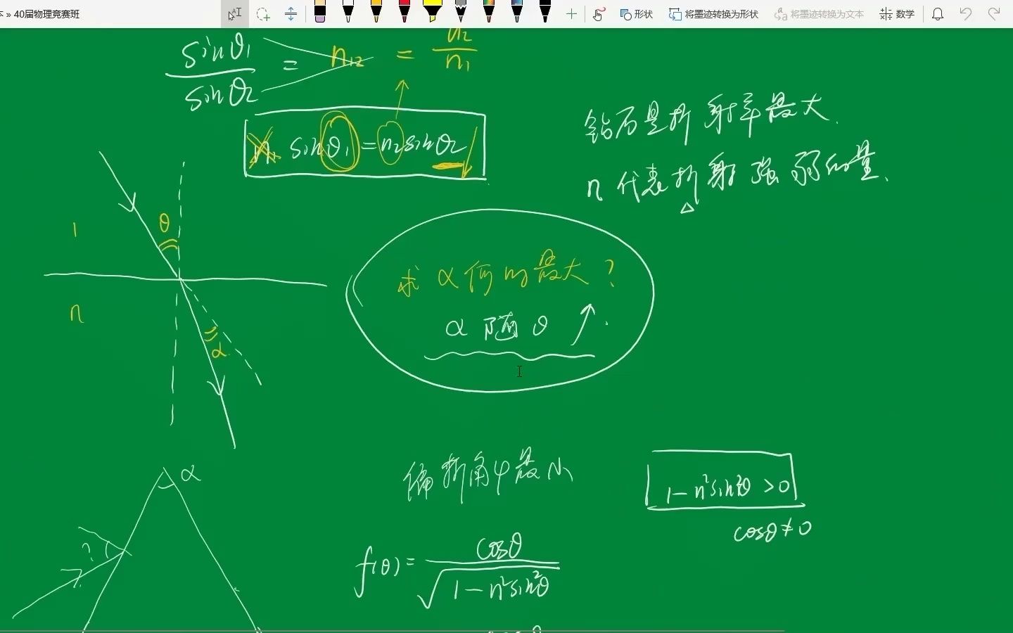 2022.6.4费马原理与多元函数极值