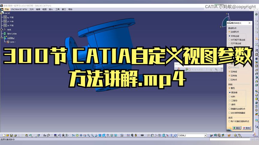 300节 CATIA自定义视图参数方法讲解.mp4