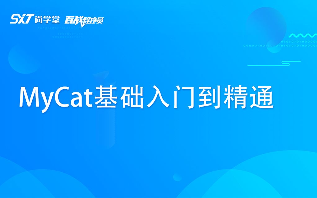 MyCat基础入门到精通_Java高级进阶之MyCat课程教程_MyCat数据库...