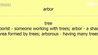 英语词根词缀 arbor 树木
