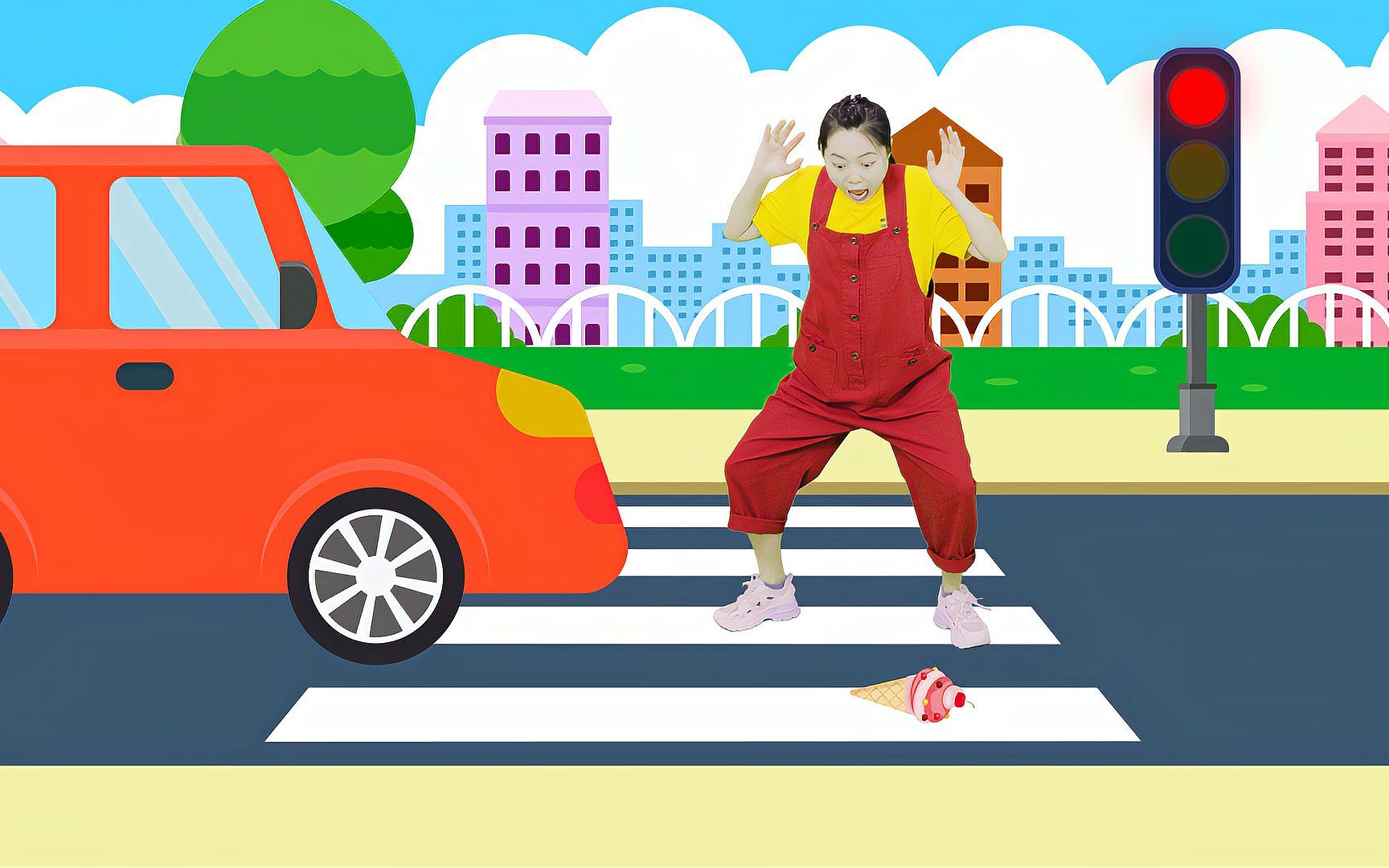 你知道红绿灯有什么用吗?小鹿姐姐儿童益智早教儿歌动画片