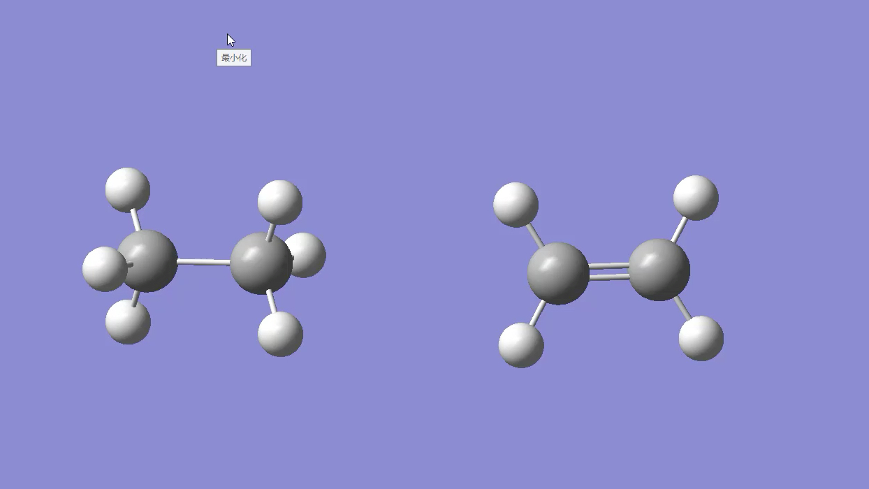 ...乙烷和乙烯分子的球棍模型,认识单键可旋转以及乙烯分子的平面型结构