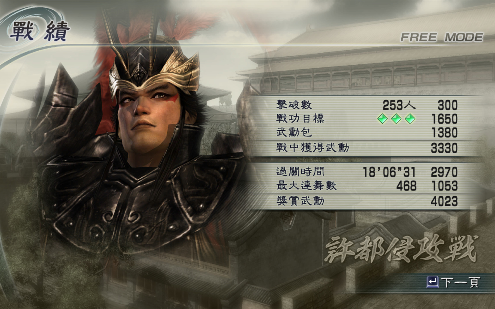 【真三国无双5】吕布 背无闪0无双0特殊技 许都侵攻战吕布军 全灭无...