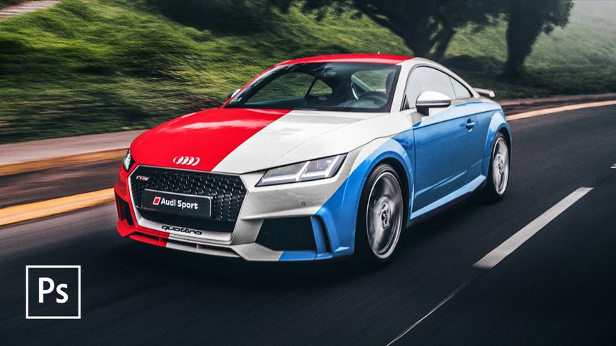 怎样用PS给车身换颜色 | Photoshop tutorial change color