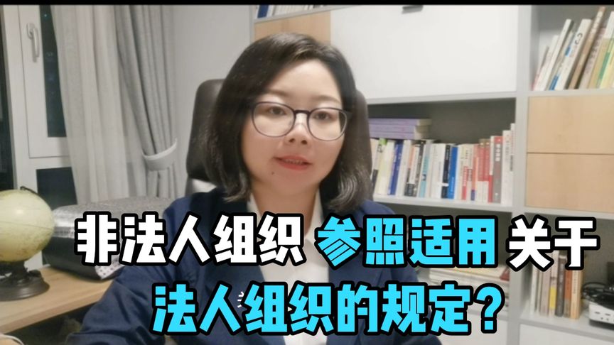 非法人组织能参照适用关于法人的规定吗?第108期