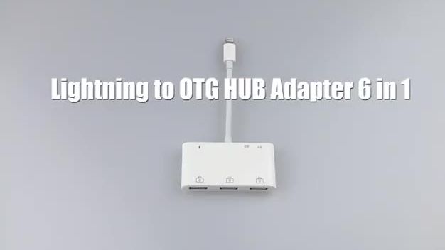 苹果iphone手机ipad平板OTG数据线外接硬盘转接u盘网线接口转换…