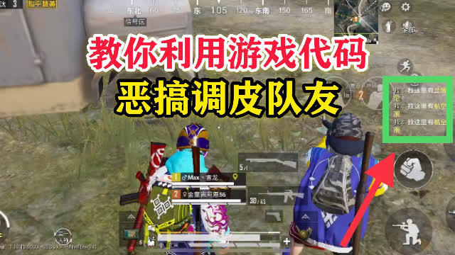 和平精英雪龙:教你利用游戏代码,恶搞调皮队友