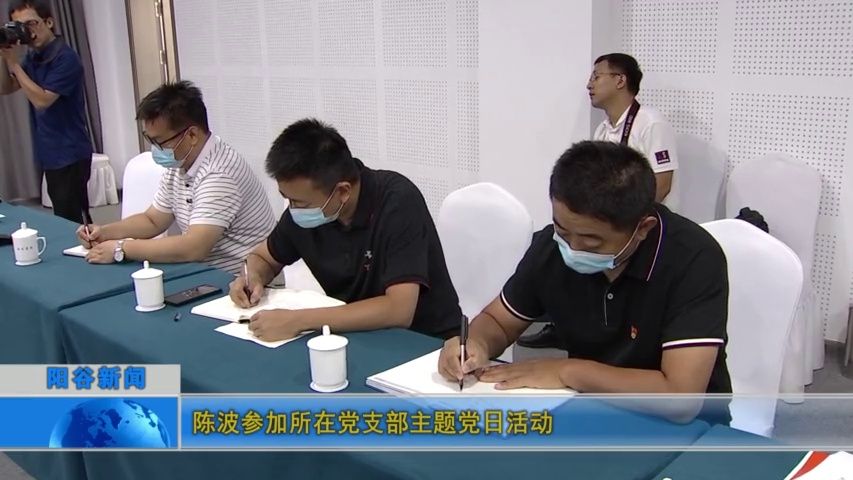陈波参加所在党支部主题党日活动