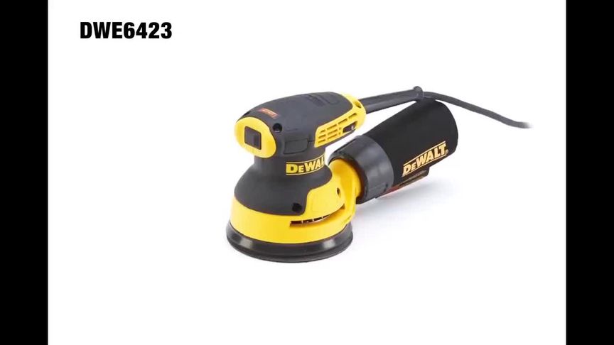 得伟DWE6423偏心震动砂纸机木工家具厂打磨机125mm圆砂1/4寸方砂