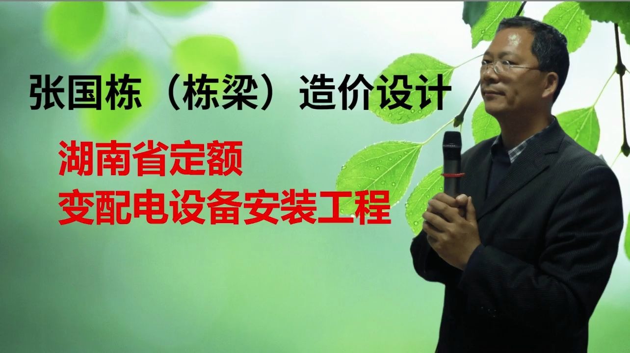 张国栋(栋梁)造价设计:湖南省定额-某小型变配电设备安装工程综合实例...