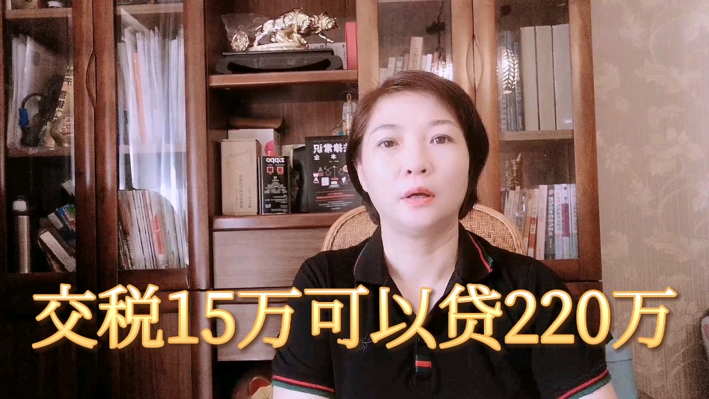 企业交税15万可以贷款220万