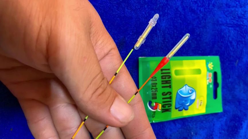 钓鱼技巧,发光棒正确上漂,牢固醒目!