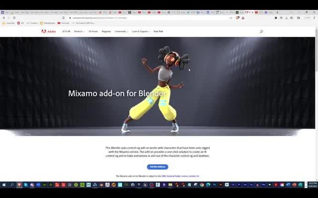 ...中文版插件 适用于 Blender 的 Adobe Mixamo Control Rig Blender教程