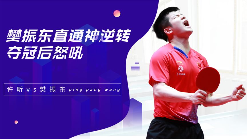狭路相逢樊称王!许昕vs樊振东 国乒直通小胖神逆转许昕男单夺冠