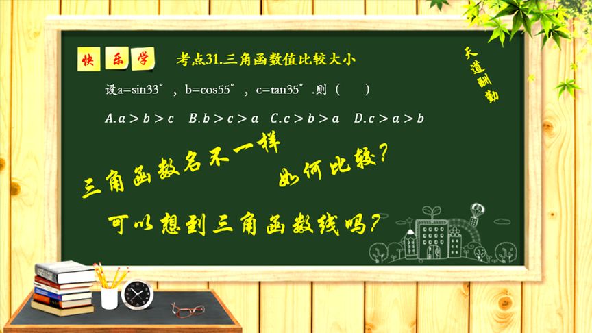 【高考考点31】三角函数值比较大小