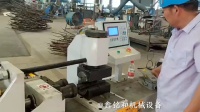 40双工位缩管机视频,厚壁圆管缩口变径。