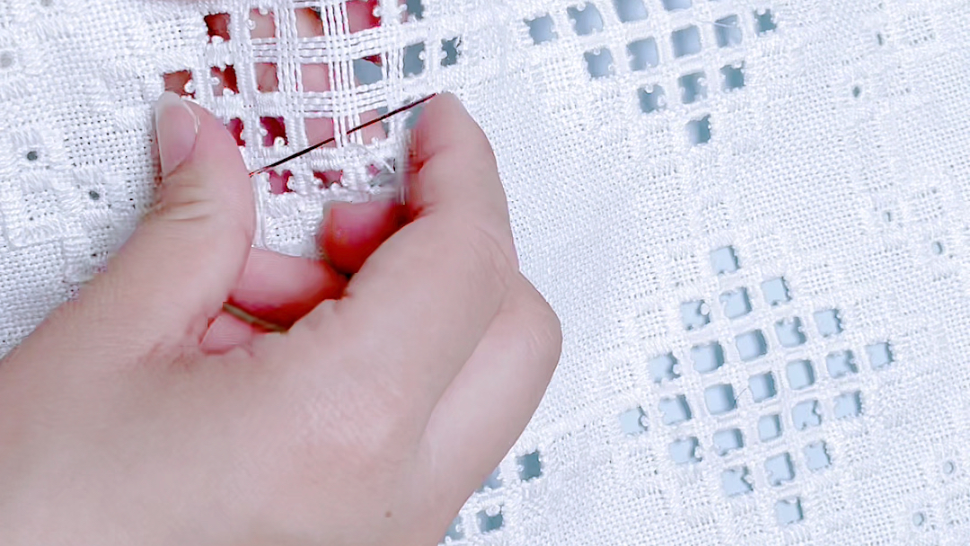 白线刺绣 哈登格刺绣 抽纱绣