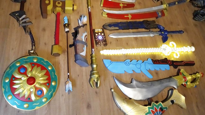 玩家用简单材料打造《塞尔达传说:荒野之息》装备 制作超精良