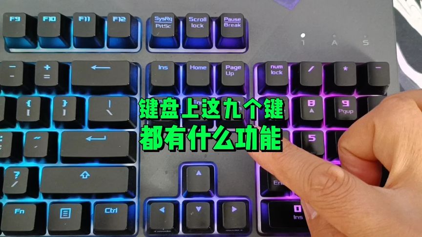 键盘上这九个按键都有什么功能？