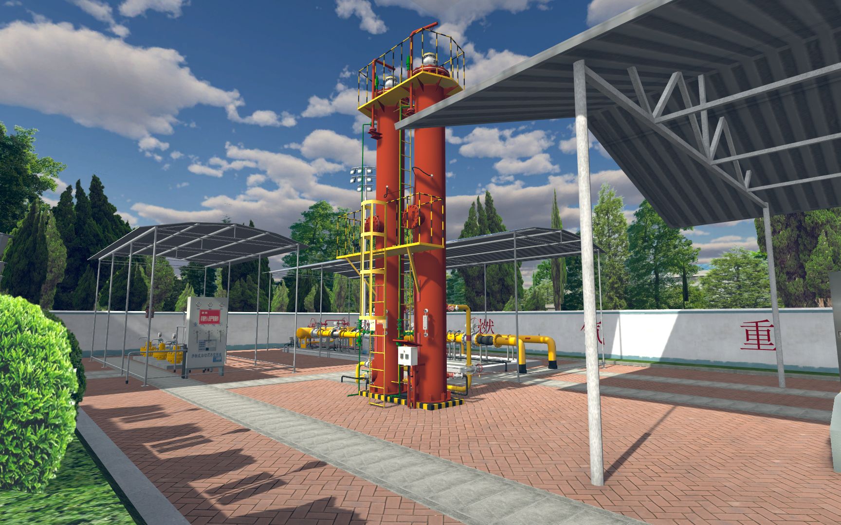 【灵图互动】CNG子站虚拟仿真实训车辆充装-CNG槽车卸车