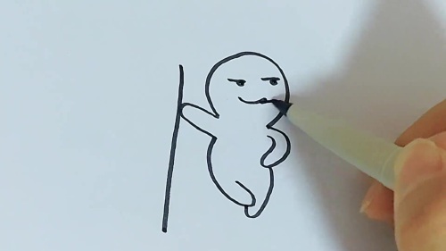 3567. 我画的这个人物可爱吗?创意简笔画,儿童画,少儿创意美术