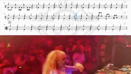 #架子鼓谱《让我们荡起双桨》