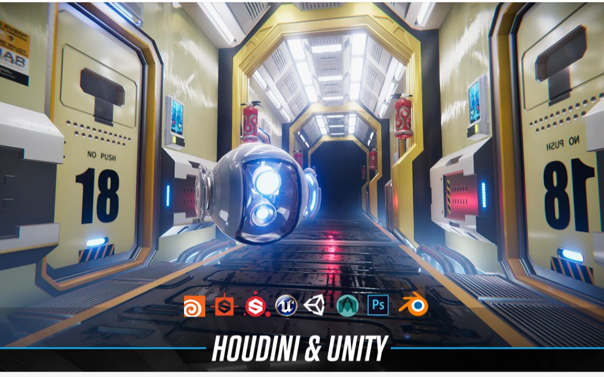 Houdini+Unity 大型游戏场景程序化建模全流程 独立游戏制作!