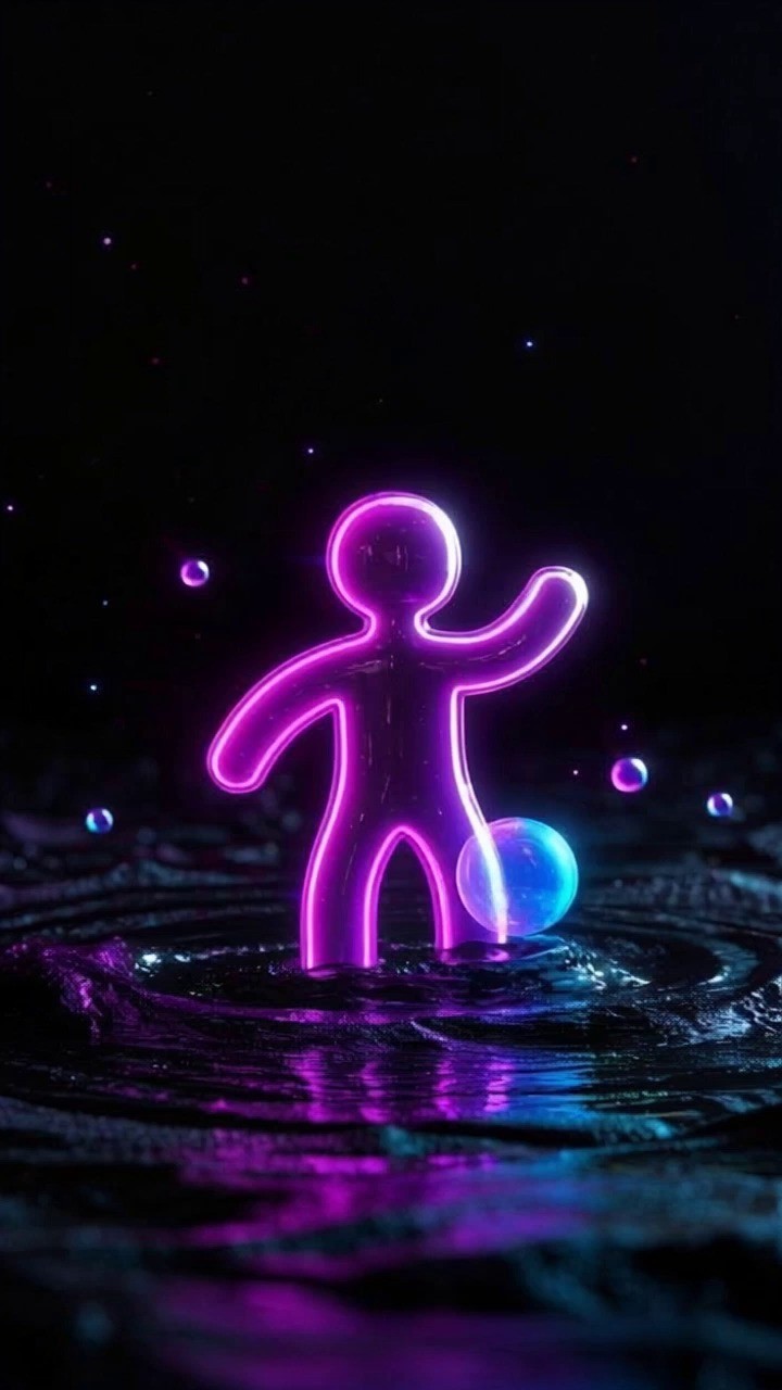 ...圆润肢体摆动带动透明水花四溅,水面扩散出环形波纹,高度拟真的运动...