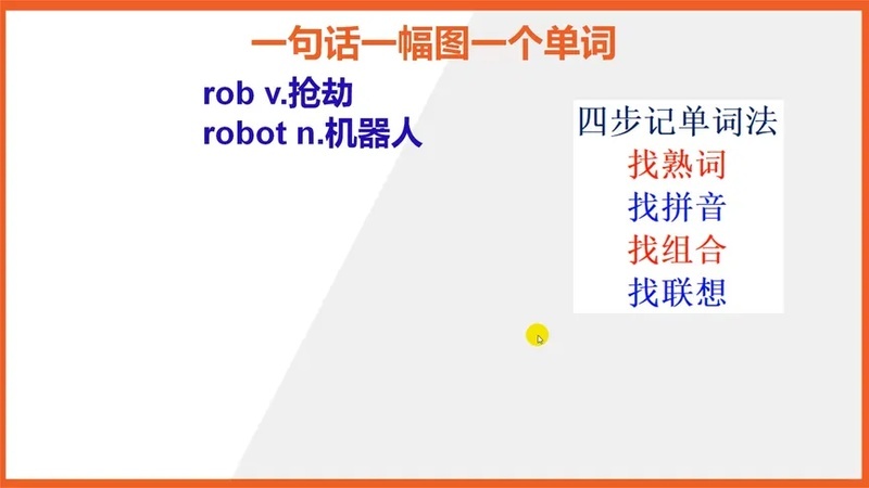英语单词快速记忆238:rob抢劫和robot机器人
