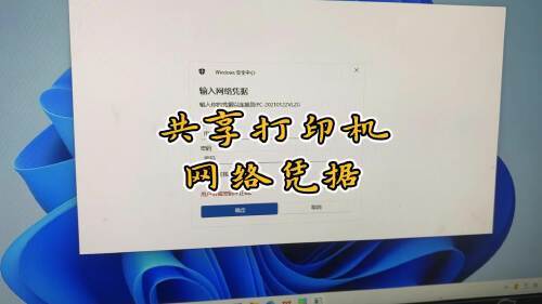 共享打印机提示输入网络凭据