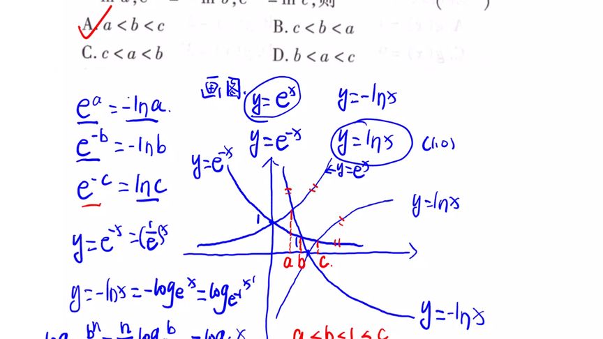 高一数学-利用对数函数图像比较大小
