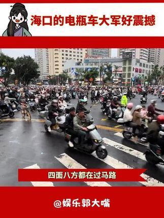 海口电动车大军,真正的'交通霸主'" #海口 #交通 #电瓶车 #内容启发搜索