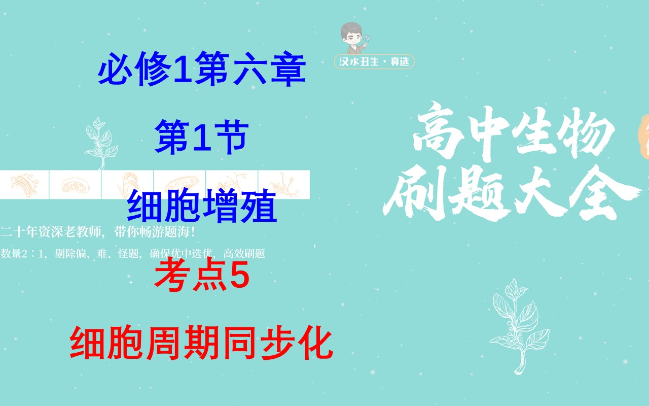 刷题大全》/必修1/第六章/第1节/细胞增殖/考点5:细胞周期同步化