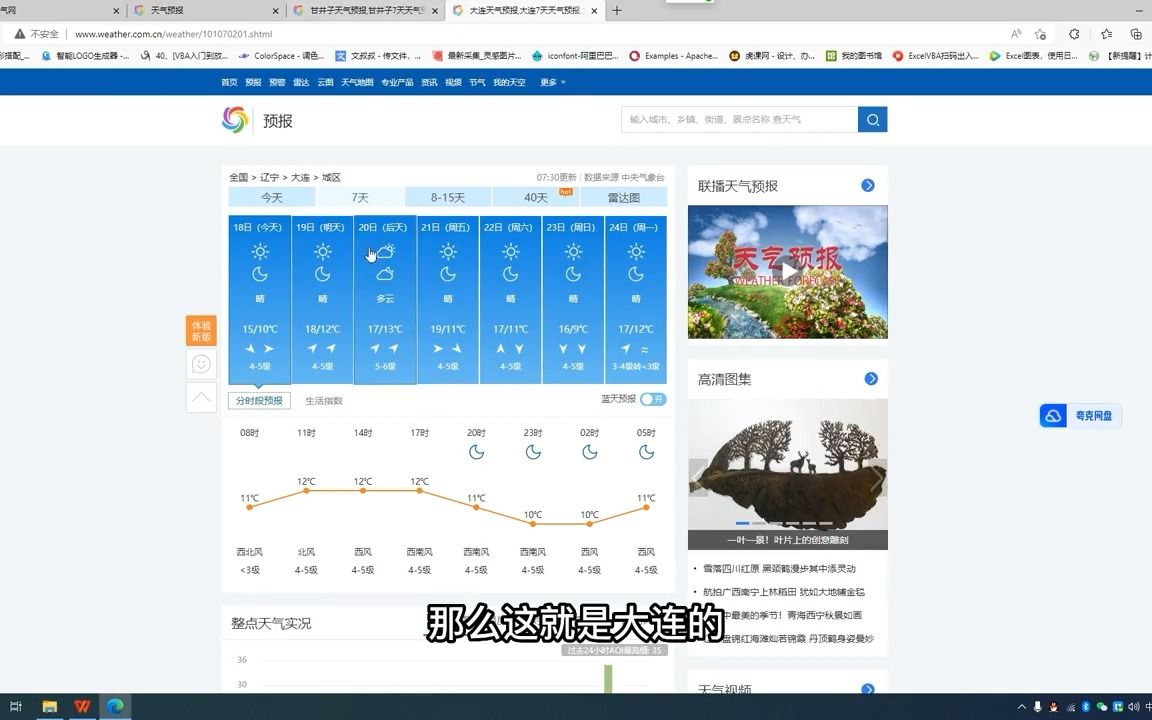excel VBA 数据采集爬取全国天气网近7日天气情况 #办公软件技 - 抖音