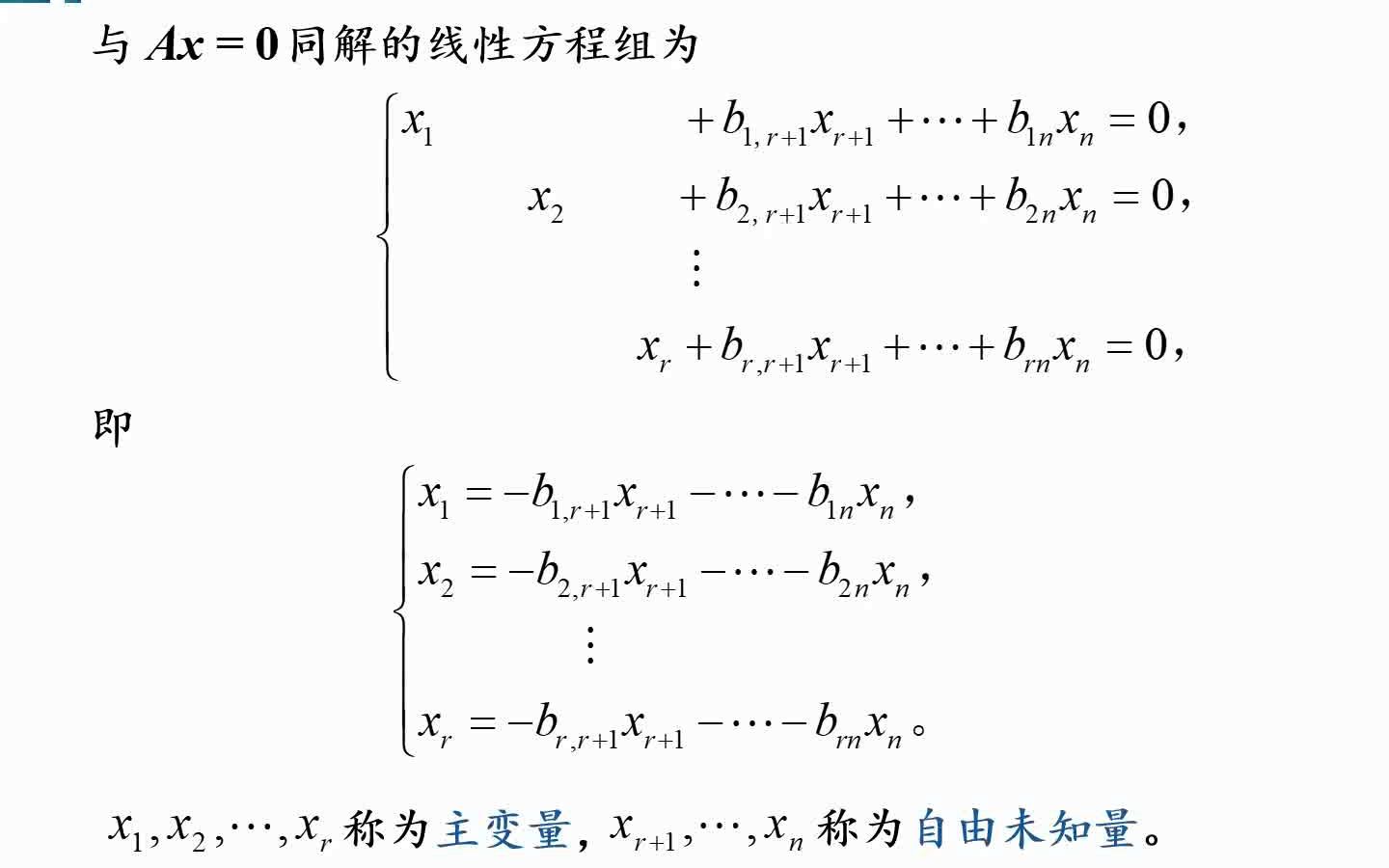 线性代数考研基础视频61:齐次线性方程组基础解系的求法及典型算例...
