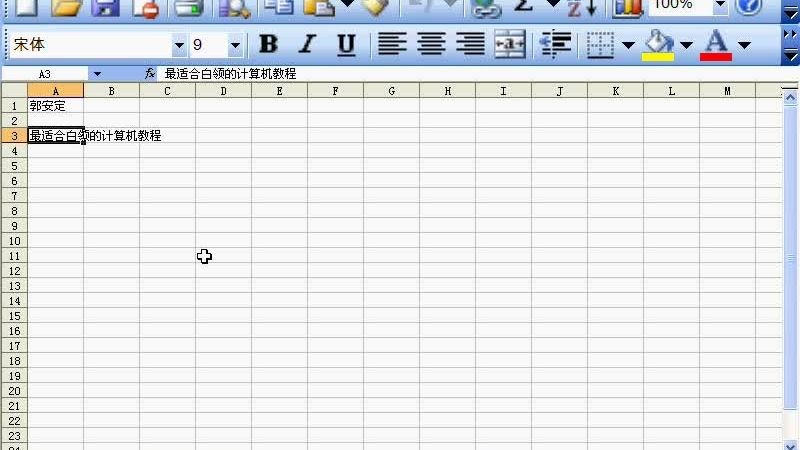 Excel教程-调整单元格的字体