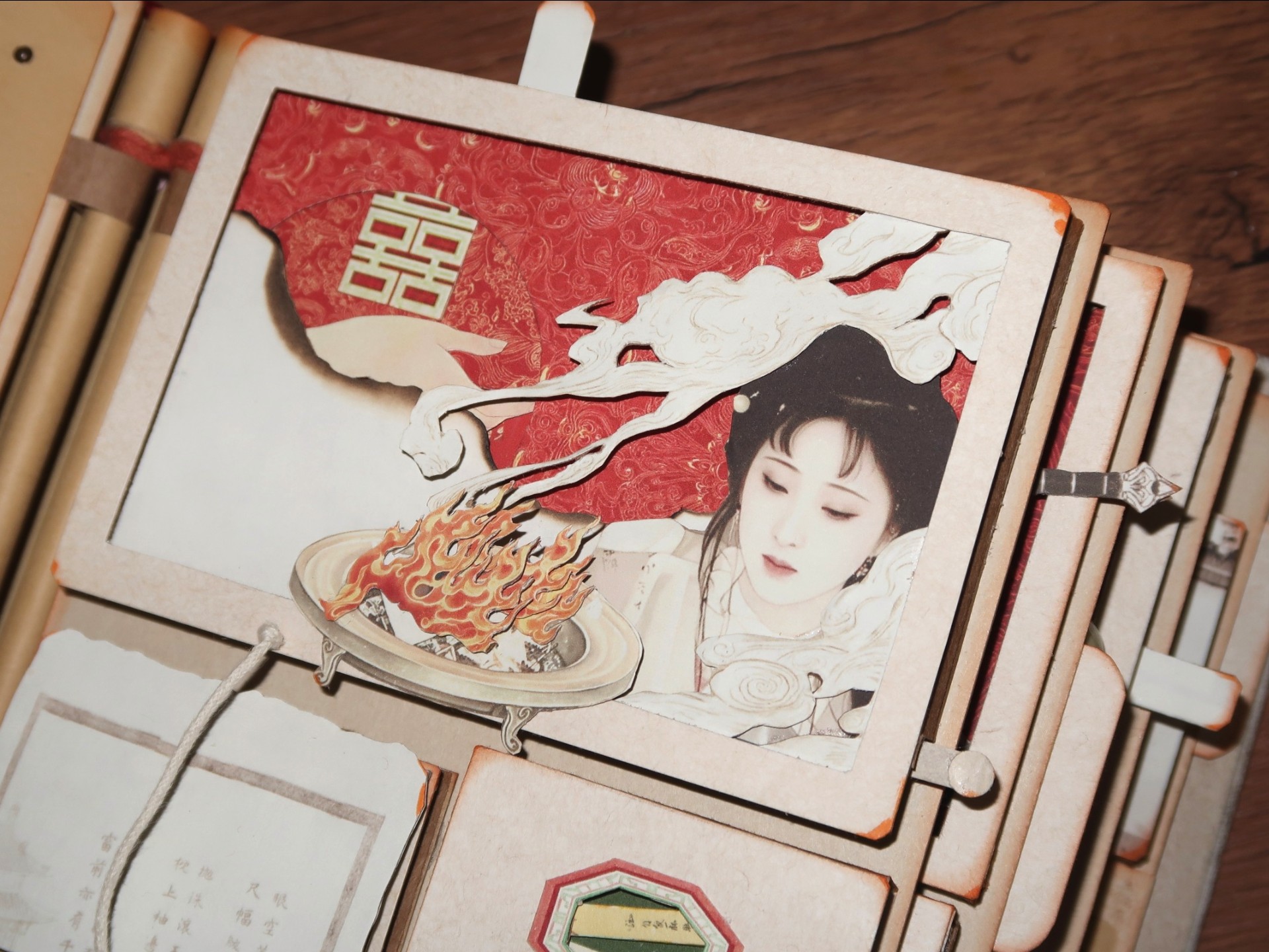 用时一个多月 自制《红楼梦》机关手账 翻翻看