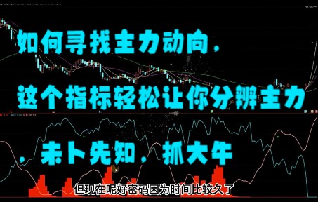 如何寻找主力动向,这个指标轻松让你分别主力,未卜先知,抓大牛