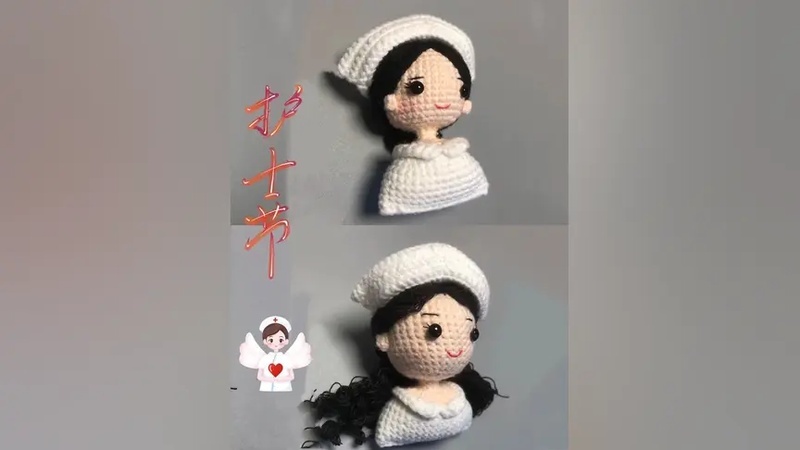 护士姐姐 帽子二种戴法教程 帽子二种戴法。根据自己喜欢戴