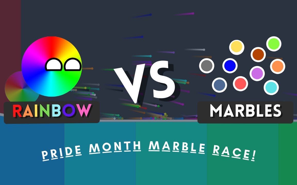 别被彩虹球追上——球球们与大彩虹球的对决!【3^7】