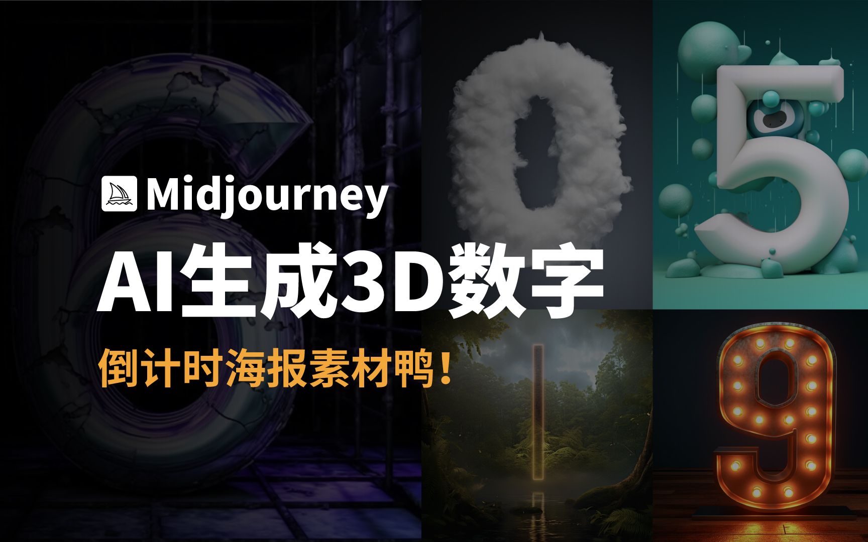 用来做倒计时海报实在太方便啦!AI生成3D素材