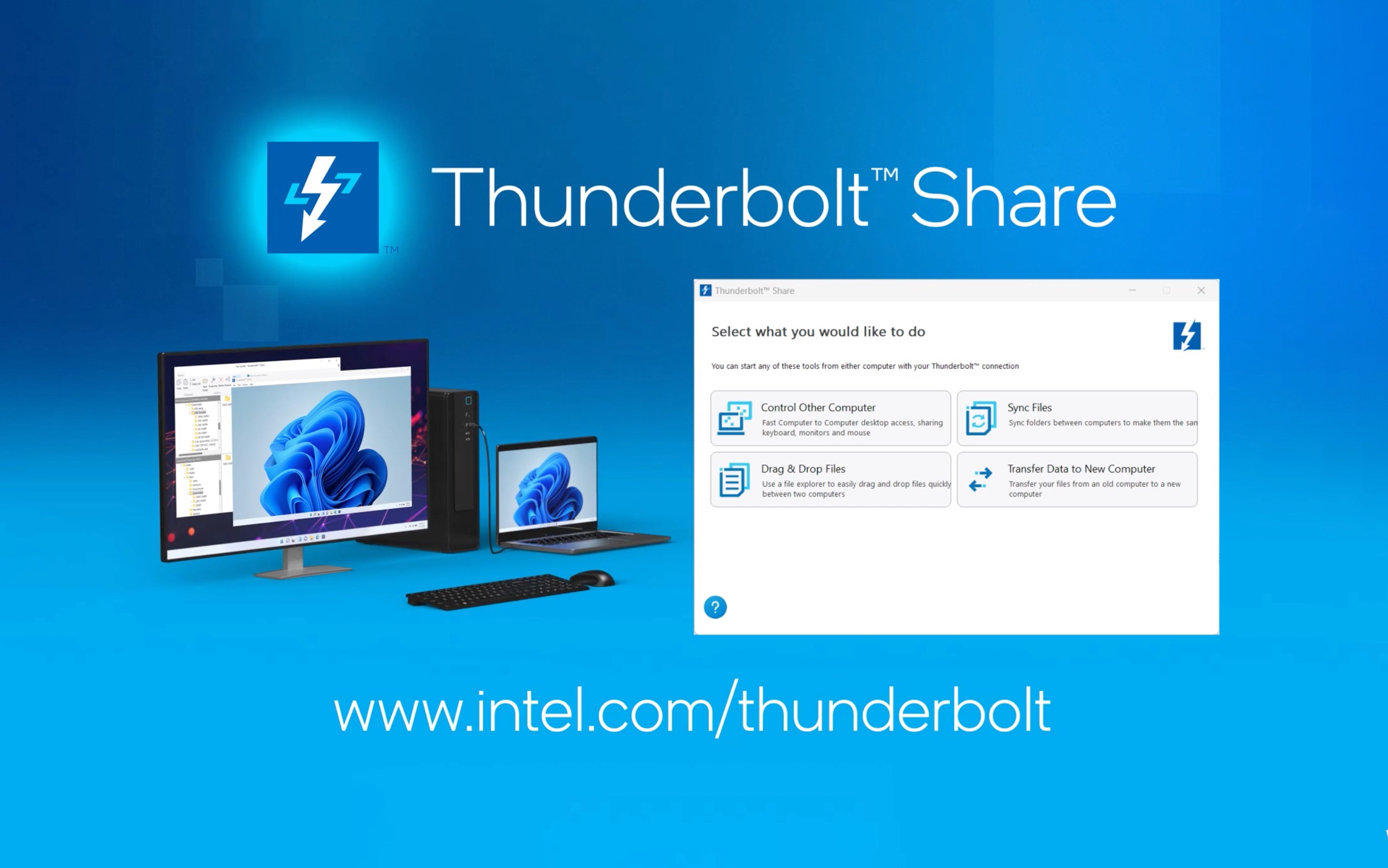 英特尔通过Thunderbolt Share,解锁PC超快连接体验!