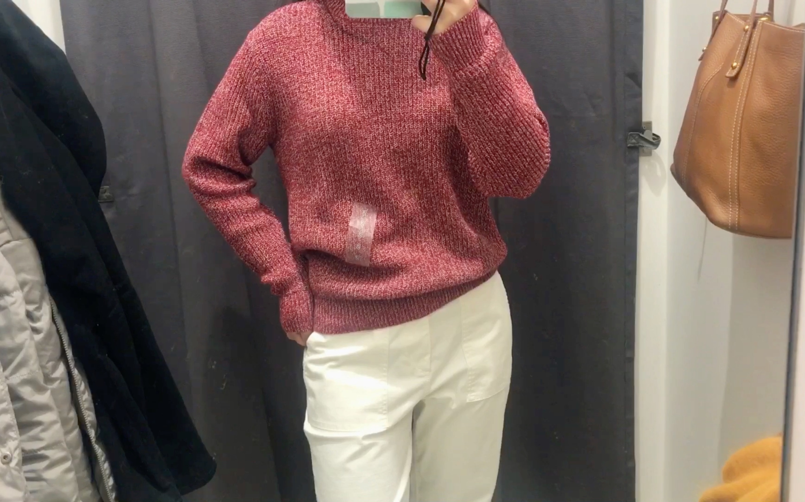 【毛茸茸】 优衣库毛衣 | 摇粒绒两翻领 | 工装裤 | 165 57 | 梨型身材