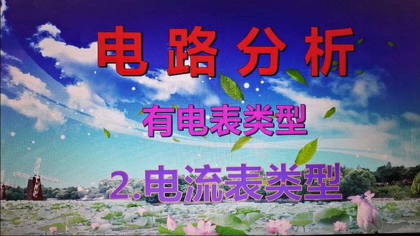 电路分析(有电表):2.电流表类型